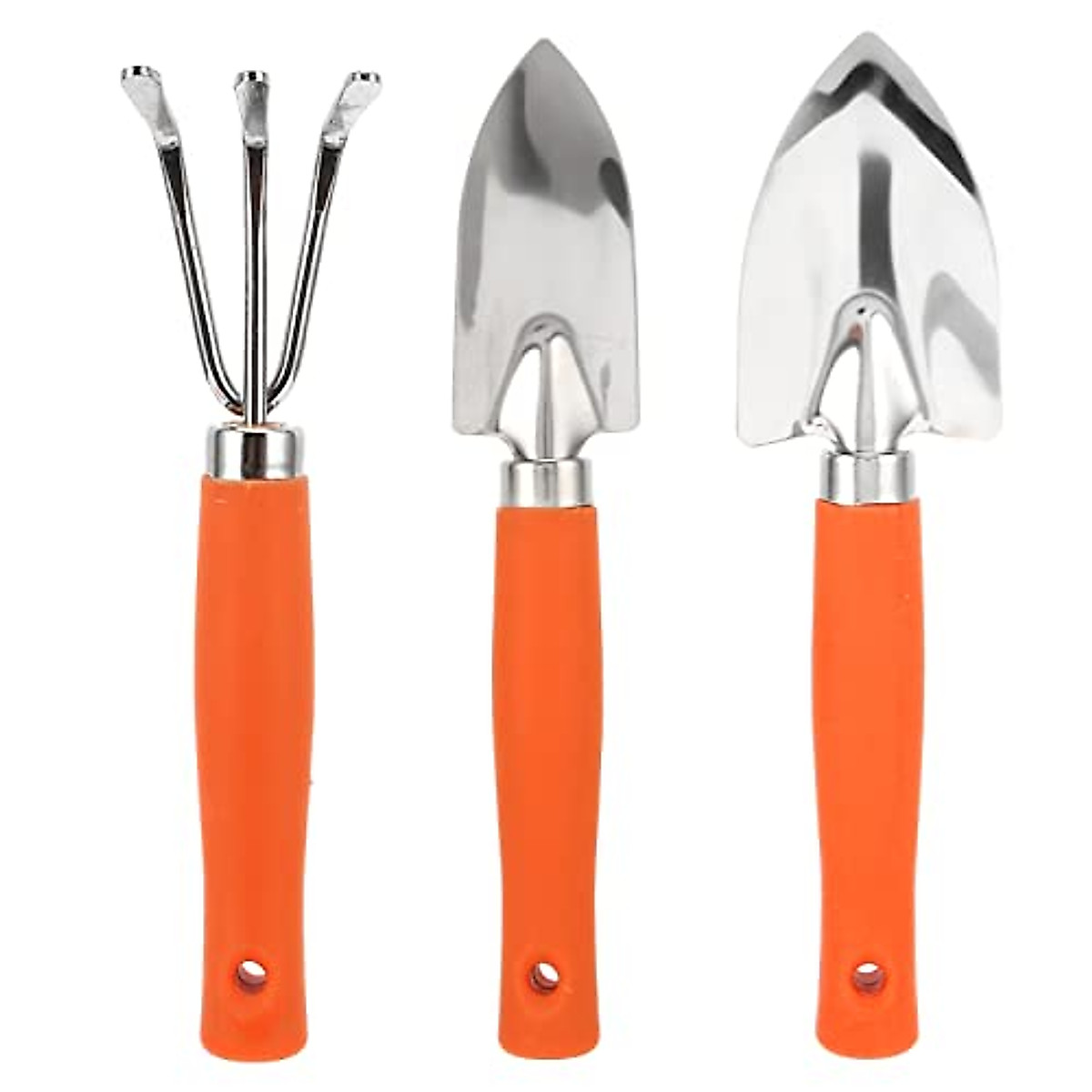 Uxsiya Gardening Tool Set, Garden Hand Tools Orange Narrow Shovel Practical Stainless Steel for Bonsai Pl