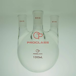 Proglass Straight 4 Necks Round Bottom Flask 1000mL,All 24/40 Joints