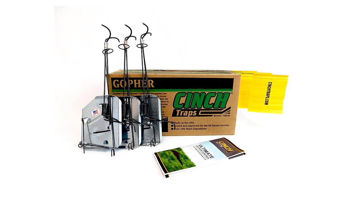 Cinch Gopher Trap Kit - Heavy Duty & Reusable Solution