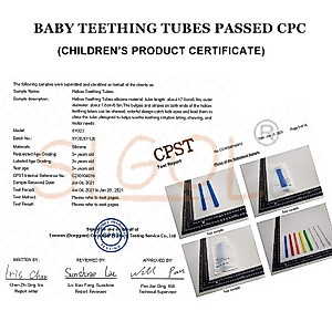 SLGOL Hollow Teether Tube(6.8'' Long), 5 Pack Chew Straw Teething Toys for Infant Toddlers Silicone Tubes Teething Sticks for Babies 3-12 Months, BPA Free