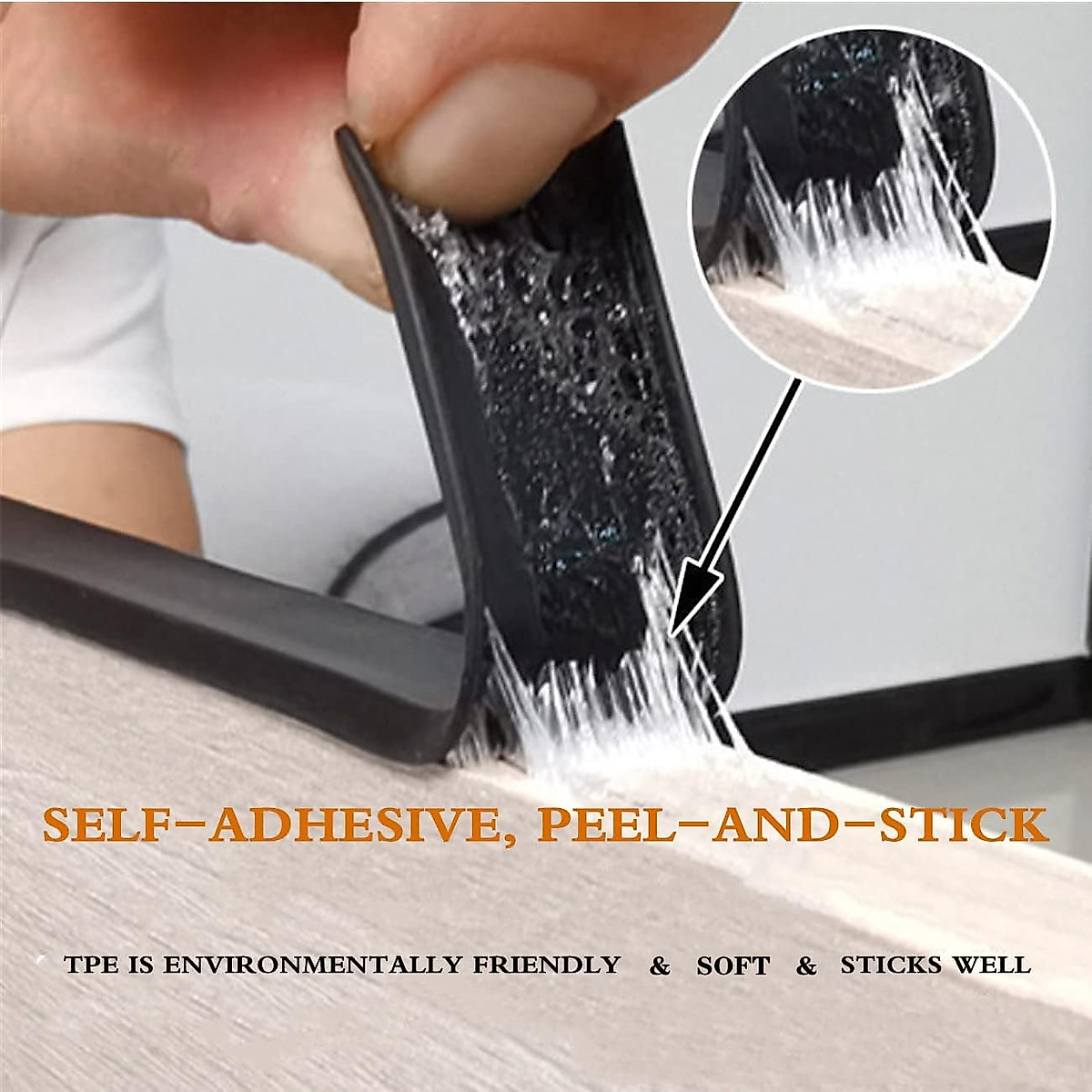 U-Shape Edge Banding, TPE Self Adhesive Veneer Edging Trim, Soft Edge Protector, Furniture Edge Strip for Countertop Table Cabinets Restoration (18mm*2m,White)