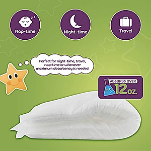 Inspire Dimples Booster Pads, Baby Diaper Doubler with Adhesive - 1 Size Fits All Diapers - Boosts Diaper Absorbency - No More leaks 60 Count (with Adhesive for Secure Fit)