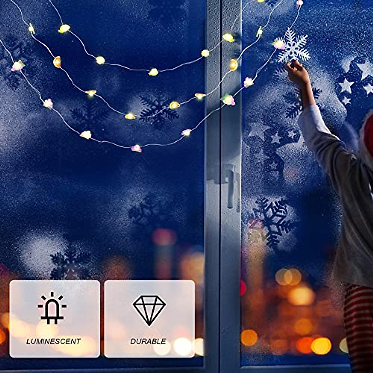 balacoo Fruit String Lights Battery Powered 3pcs Indoor Outdoor Lighting Lamp Lights LED Fairy Light for Christmas Wedding Home Birthday Garden Yard Patio Party Decor