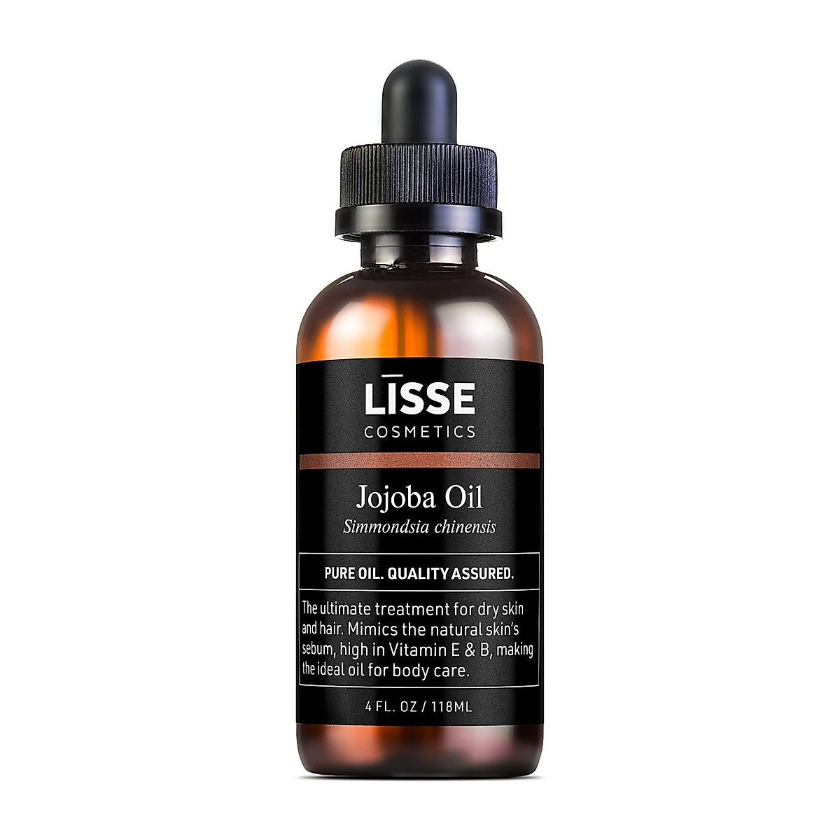 Lisse 100% Pure Jojoba Oil – Cosmetic/Therapeutic Grade– Batch Tested and Verified – Premium Quality you can Trust (4 oz)