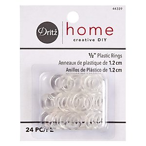 Dritz Home 1/2" Plastic Rings 24/Pkg-Clear