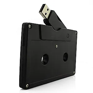64GB USB 2.0 Flash Drive Black Cassette Tape Shape Memory Stick Flash Drive Pendrive Thumb Drive Jump Drive U Disk