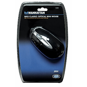 Manhattan, USB MH3 Classic Optical Mouse with Three Buttons and Scroll Wheel, 800 dpi