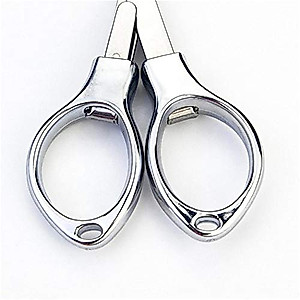 LIUCM Anti-Rust Folding Scissors, Stainless Steel Mini Shear, Safety Portable Pocket Size Travel Trip Scissors