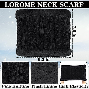 Winter Beanie Hat, Scarf and Touchscreen Gloves Set Black
