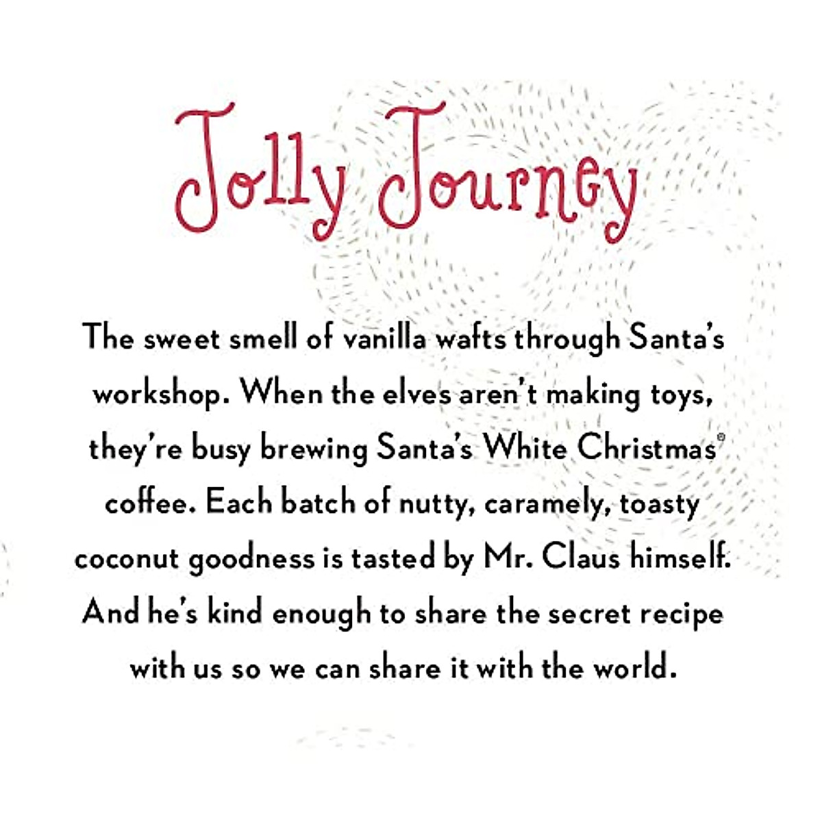 BARNIE'S COFFEE TEA Santa's White Christmas Ground Coffee with Smooth Coconut, Caramel, and Warm Vanilla Flavors, Medium Roasted Arabica Coffee Beans, 12 oz Bag, 1 Count (Pack of 1)