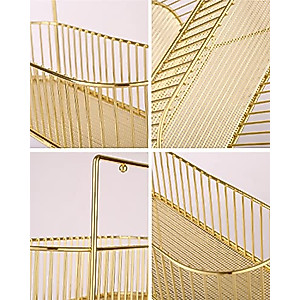 THCOFUUD No Drilling Shower Caddy, 3 Pack Rustproof Stainless Steel Organizer With Soap Holder & 2 Razor Hooks, Wall Mounted Shelves, Adhesive Rack, Large Capacity Basket for Storage, Gold Decor