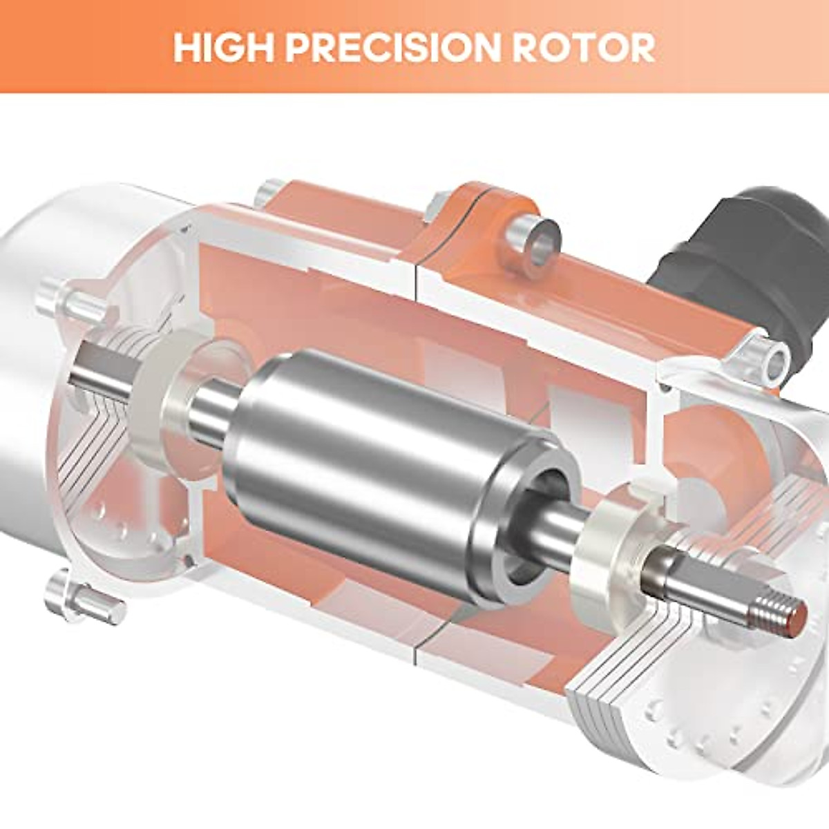 GPOAS 50W Concrete Vibrator Vibration Motor Single Phase AC 110V 3600RPM,Aluminum Alloy Case Electric Asynchronous Vibrating Vibrators for Shaker Table(50W)