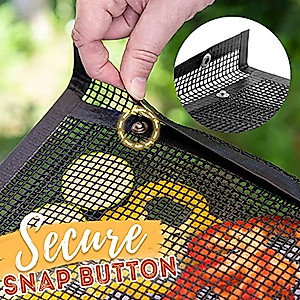 FURNIE 2 Pack Nonstick BBQ Mesh Grill Bags for Outdoor Barbecue, Reusable Non Stick Barbeque Pouch Grilling Bag, Non-stick Mesh Grill Bags for Outdoor Grill, BBQ Vegetables Grilling Mesh Bags