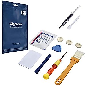 Giochem CPU Thermal Paste Kit 4 Grams with All Pro-Installer Kit,Thermal Conductivity: >6.5W/m-k Thermal Paste, Heatsink Past;Thermal Compound
