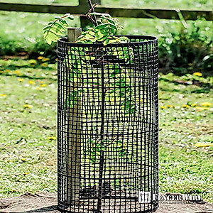 Fencer Wire Black Plastic Poultry Netting Animal & Garden Fence Recyclable Plastic Barrier Environmental Protection Mesh 0.5" x 0.5" (3 ft. x 15 ft.)