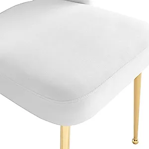 Modway Rouse Performance Velvet Dining Side Chair in White