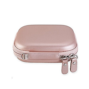 Canboc Hard Travel Case for Apple Airpods Charging Case, Protective in-Ear Bluetooth Headsets Headphone Case, Mesh Pocket fit Airpods Case, Wall Charger and Cable, Rose Gold