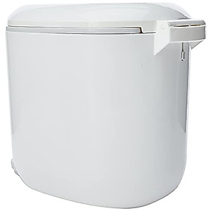 Addis Premium Deluxe Bathroom Pedal Bin with Inner, 3.5 Litre, White Grey, 29 x 18.5 x 23cm