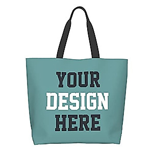 Custom Tote Bag Personalized Shoulder Bags Add Your Photo Image Custom Handbag For Women Teacher for Travel Business Shopping Personalized Gifts