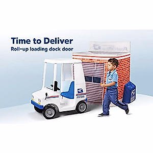 Kid Trax USPS Play Tent for Kids, Tent House for Kids, Large Front and Rear Openings, Mail Collection Box, Includes Carrying Case, Mail Truck or Carrier Accessory, Kids Play House, Post Office Toys