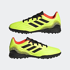 adidas Copa Sense.3 Turf Soccer Shoe, Team Solar Yellow/Black/Solar Red, 4.5 US Unisex Big Kid