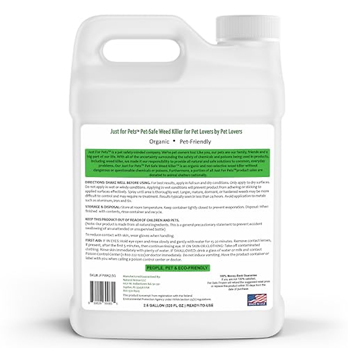 Just For Pets Weed Killer Spray (2.5 Gallon) NO Glyphosate