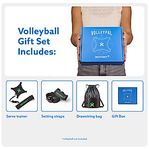 MOTOMY Volleyball Training Equipment Aid 'Volleypal' – Solo Volleyball Equipment for Practicing Serve, Spike, Set & Pass; Volleyball Practice Equipment Gift for Beginners & Experts (Volleypal Pro)