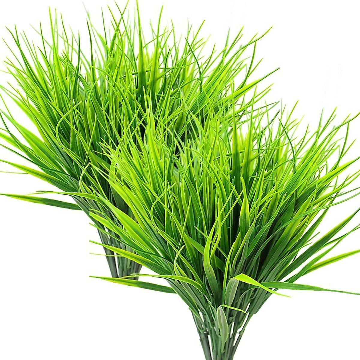 8 Pcs Artificial Outdoor Plants, Fake Plastic Greenery Shrubs Wheat Grass Outdoor Window Box Verandah Hanging Planter Indoor Outside Home Garde