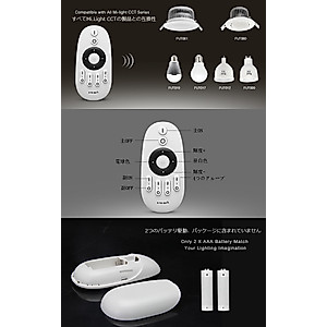 LGIDTECH FUT017 Miboxer 6W Led Light Bulb WW+CW Warm White+Cool White Color Dual White 2700K-6500K CCT Temperature Adjustable,Includes 1pcs Remote Controller