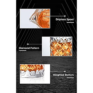 KITESSENSU Bar Cocktail Mixing Glass, Seamless Cocktail Pitcher for Stirred Cocktail with Weighted Bottom, Old Fashioned Bartender Accessory and Tool - 18oz 530ml