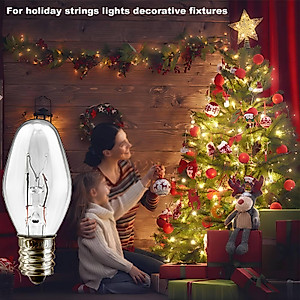 Salt Lamp Bulbs, 15 Watt Night Light Bulbs - C7 Replacement Bulbs for Scentsy Wax Warmer, Dimmable Scentsy Light Bulbs, E12 Bulbs for Household Salt Lamps, 24 Packs