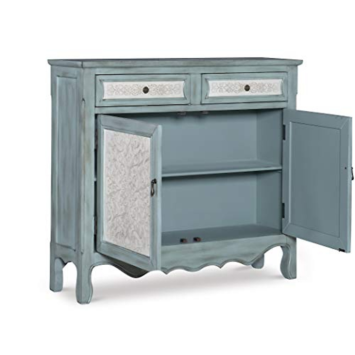 Powell Antique Console, Blue/White