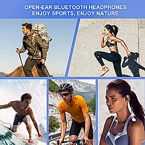 Kasutu Bone Conduction Headphones, Open-Ear Bluetooth 5.2 Headphones Built-in 8G Memory, IP68 Waterproof Sports MP3 Earphones with Mic for Swimming Running Hiking Cycling