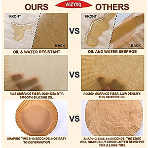 100 Pcs Air Fryer Disposable Paper Liner Square Large Air Fryer Liners Filters for Oil-proof, Water-proof, Food Grade Parchment 8.0 Inch