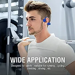 CelsusSound Bone Conduction Headphones with Noise-Canceling MIC, Bluetooth Waterproof Sport Headphone, Open Ear Stereo Headphones up to 10H of Music and Calls, Wireless Headset for Running and Workout