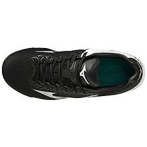 Mizuno Wave Finch Lightrevo Jr Softball Shoe, Black-White, 4