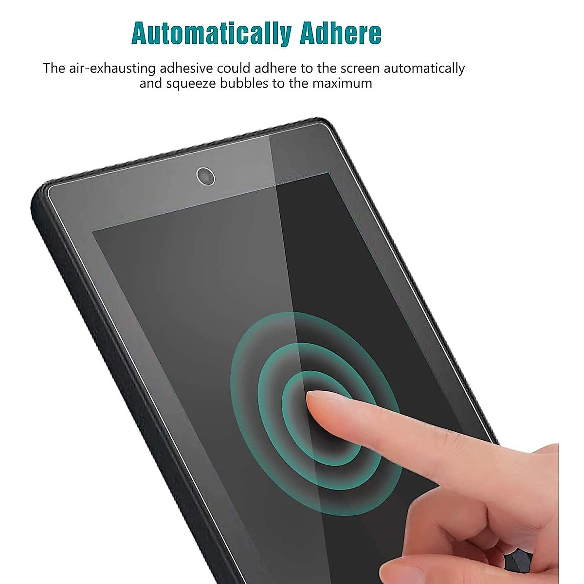 [2-Pack] Macoku All-New Fire 7 Screen Protector (2019/2017 Release -9th /7th Generation) Bubble-Free High Sensitivity Anti Fingerprint Scratch Tempered Glass/HD / 9H Hardness (2 Pack)