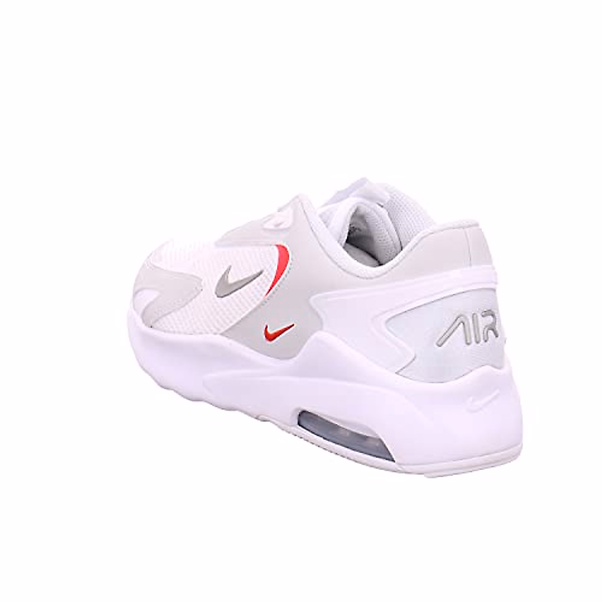 Nike Women's Air Max Bolt Running Shoes, White/MTLC Platinum-Siren Red, 8 M US