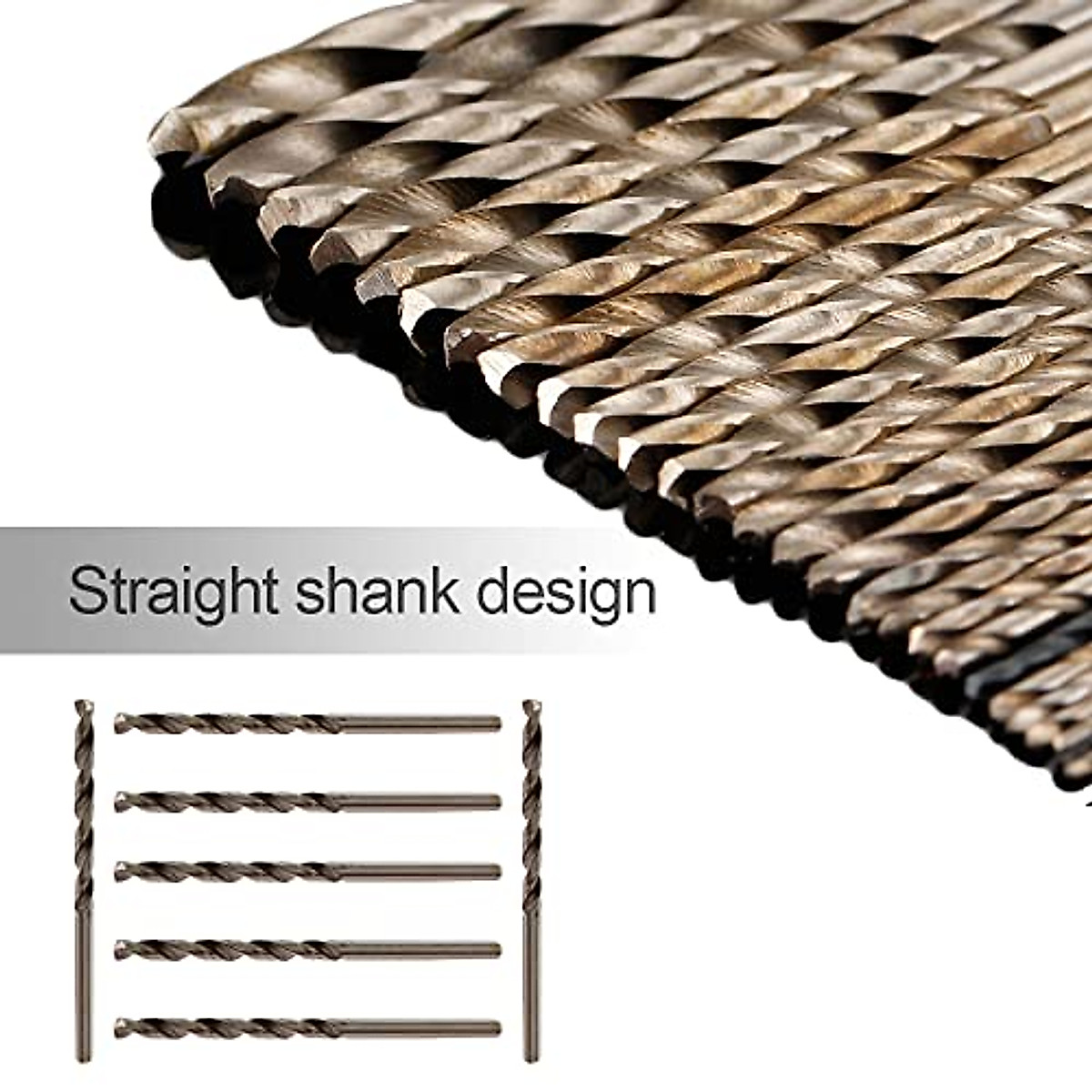 Mtsooning 10PCS 1.1mm Twist Drill Bit with Straight Shank HSS Jobber Length Drilling for Cast Iron,Wood,Stainless Steel and Other Soft Metals