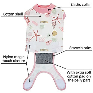 IDOMIK Dog Recovery Suit After Surgery, Soft Dog Surgery Recovery Suit for Male Female Pet Dogs Cats, Dog Spay Neuter Onesie Snugly Shirt, Dog Cone Alternative Anti-Licking Abdominal Wound