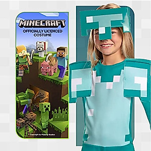 Disguise Minecraft Armor Boys' Jumpsuit Costume Blue, Small (4-6)