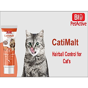 Bio Pet Active CatiMalt +Plus All Natural Hairball Remedy for Cats with Tasty Pumpkin Flavor