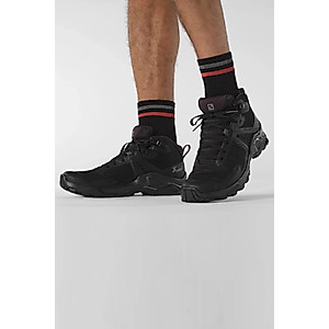 Salomon Men's X Raise 2 Mid GTX Climbing Shoe, Black/Black/Ebony, 8.5