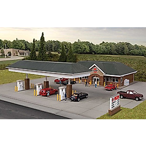 Modern Gas Station - KIT - Main Building: 10-7/16 X 6-1/2 X 3-1/8" 26.5 X 16.5 X 7.9CM