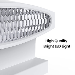 SIEDiNLAR Solar Post Cap Lights Outdoor, 2 Modes 24 LED Solar Powered Fence Deck Light for 4x4 5x5 6x6 Posts Garden Patio Decoration Warm White & Cool White, White (6 Pack)