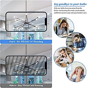 Brightever E12 Candelabra LED Light Bulbs 60 Watt Equivalent, 620 Lumen 6W Clear LED Filament Candle Bulbs, Daylight White 5000K Non-Dimmable Chandelier Light Bulbs for Ceiling Fan, Pack of 5