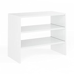 WAHEY Shoes Rack, Stackable 3 Shelf Wood Closet Organizer Unit, FSSR002