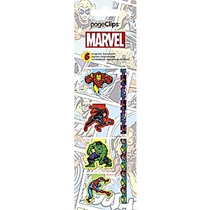 Antioch Marvel Comics Magnetic Page Clips (6-Pack) Stationery,Multicolor,2.95 x 8.66 x 0.6