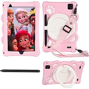 Android 10 8 Core 8 Inch HD Kids Tablet Computer PC WiFi Bundle Case 32G (Pink)