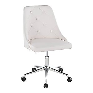 LumiSource Marche Task Chair, Home Office Chair with Wheels, Leather Desk Chair, Computer Chair, Home Office Desk Chair Comfy, Contemporary Desk Chair